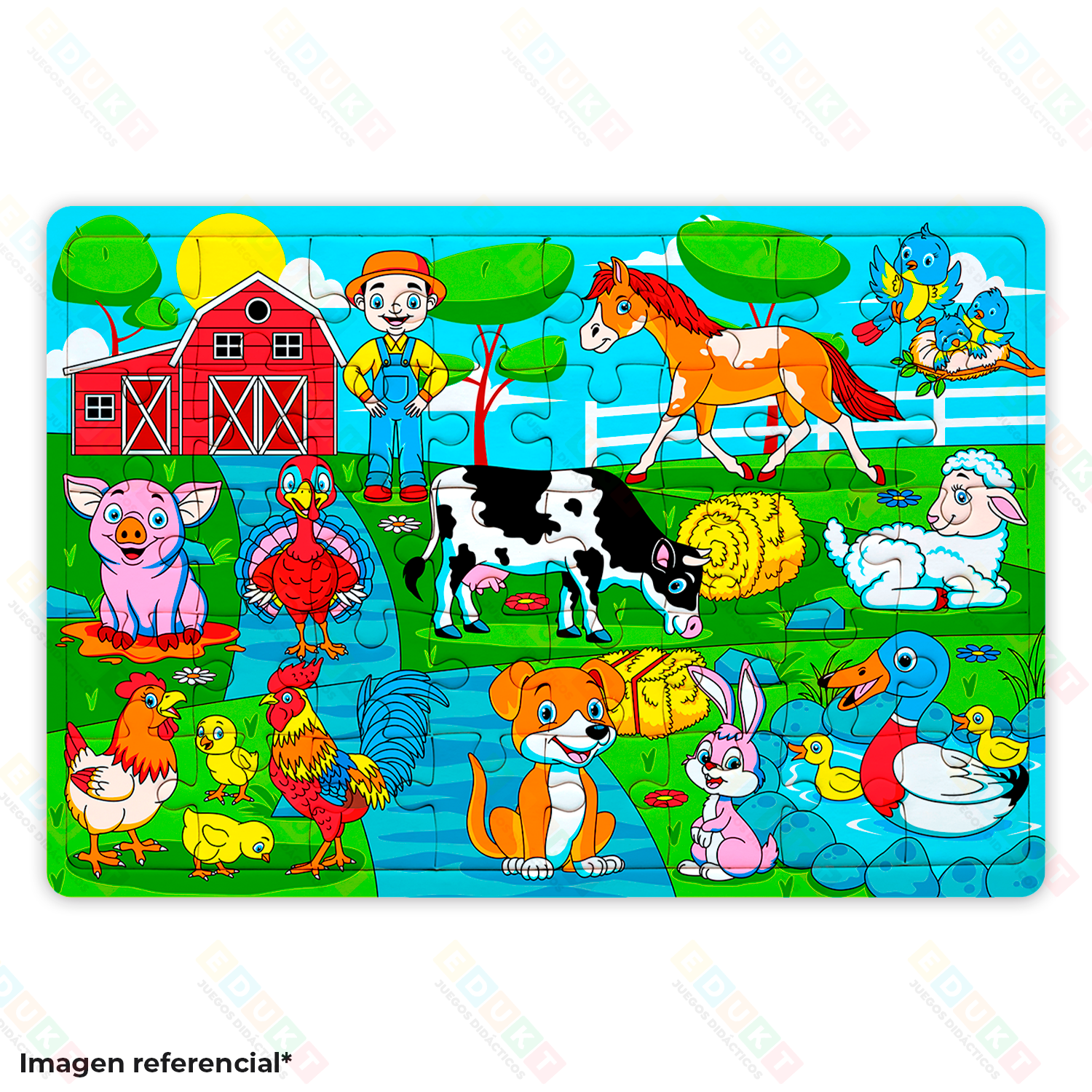 Rompecabezas Educativo Animales de Granja #1 30 PZAS – EDUKT